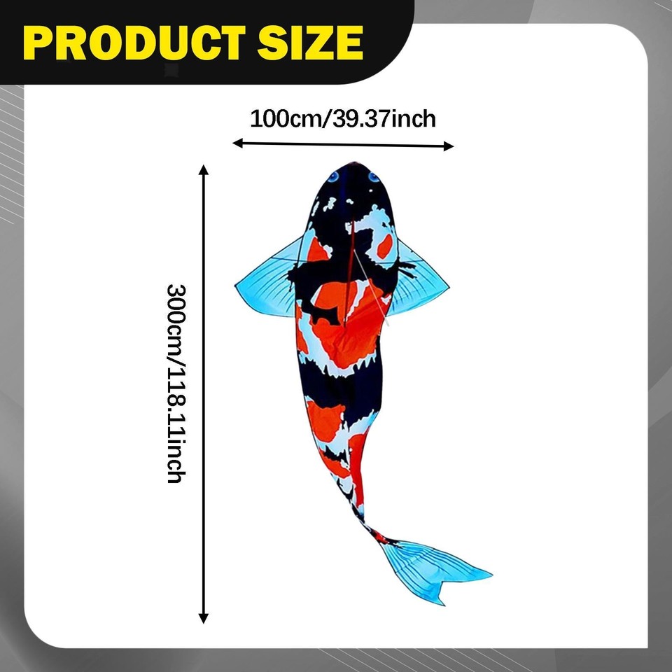 Cerf-volant Koi, décoration extérieure, manche à air Koi pour parc ...