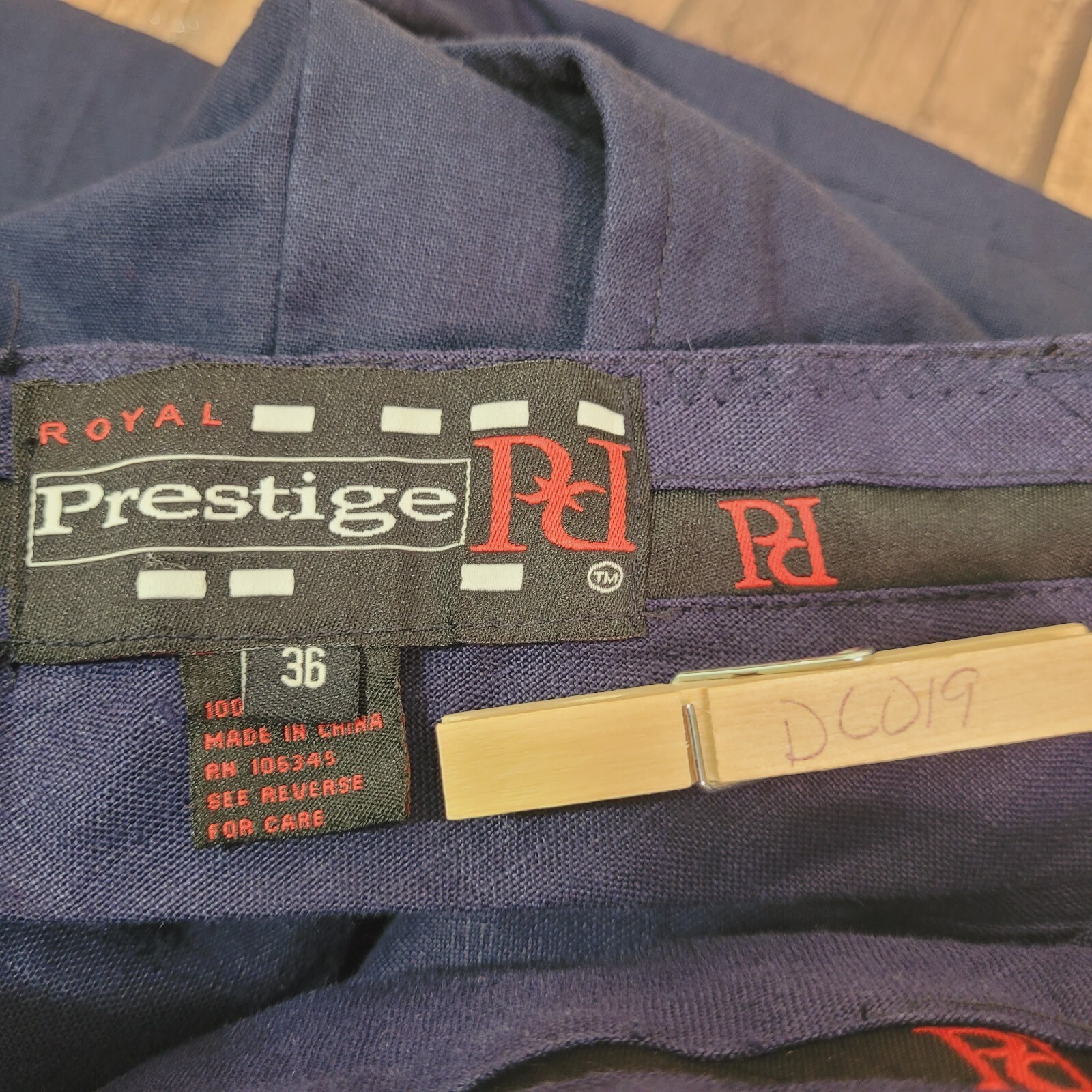 Royal Prestige PD Mens Pants Navy Blue 36 Trouser Str… - Gem