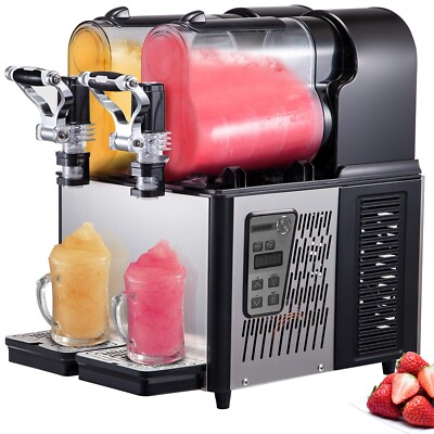 6L Commercial Slushy Machine 3L x 2 Smoothie Maker Slush Machine 2 x 0. ...