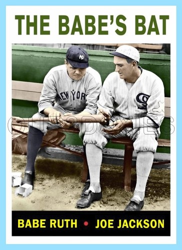 Babe Ruth Joe Jackson Baseball Trading Card Custom ACEO Art Yankees 64 ...