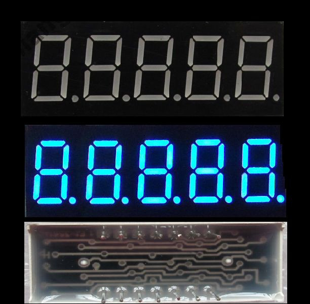 2 pcs 0.36 inch 5 digit led display 7 seg segment Common ANODE Blue | eBay