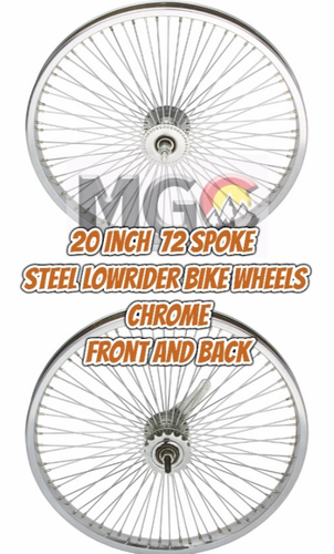 20 inch Steel Front & Back Wheel Wheels Rim fan 72 Spoke Chrome | eBay