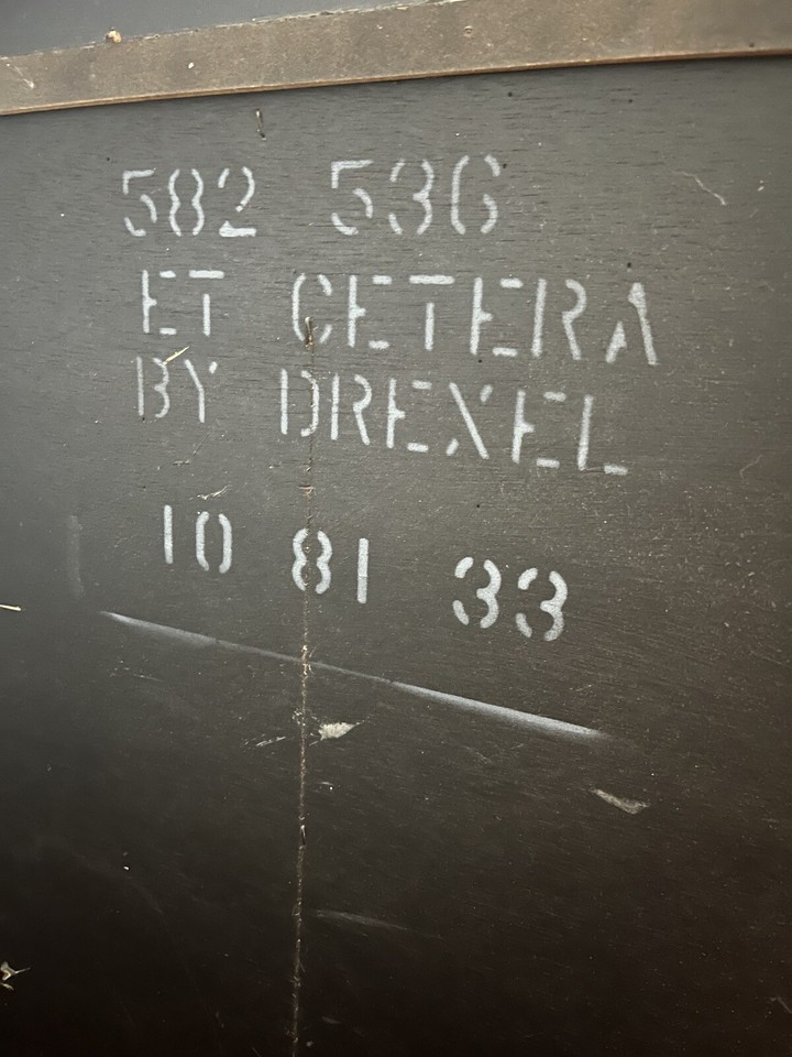 RARE Vintage DREXEL 584 223 Et Cetera Chinoiserie China Cabinet Black Lacquer | eBay