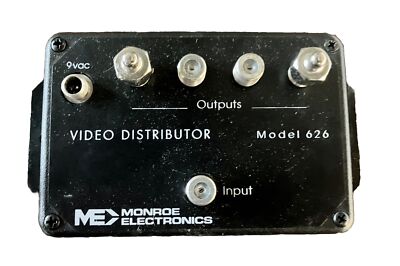 Monroe Electronics Model 626 Video Distributor Coaxial 1 Input/2 Output ...