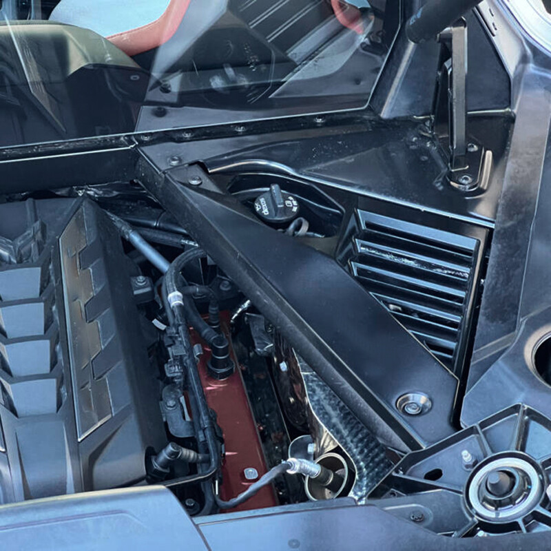 Gloss Black Engine Bay Panel Cover Factory Style For Chevy Corvette C8 ...