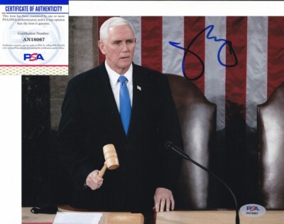 Mike Pence Vice President Donald Trump Signed Autograph 8x10 Photo PSA ...