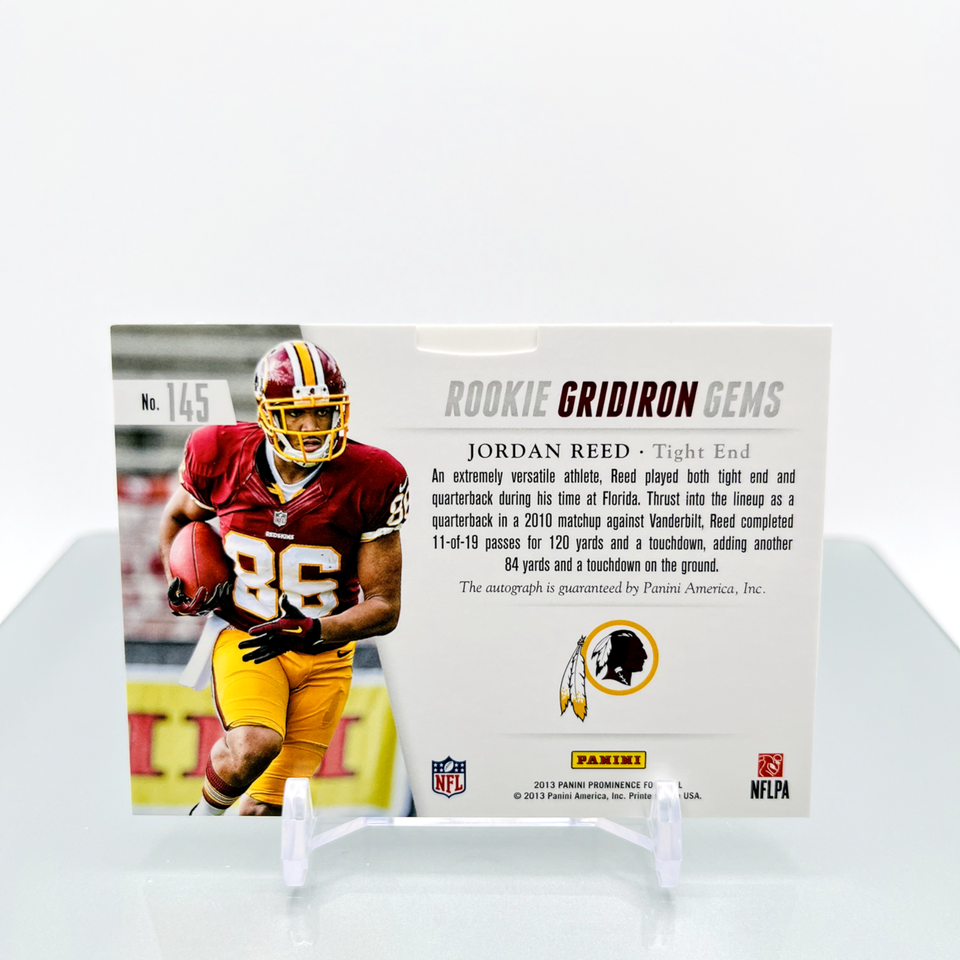 JORDAN REED 2013 Prominence Rookie Gridiron Gems RPA #145 Washington ...