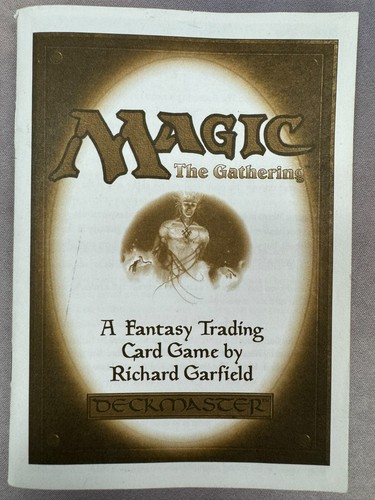 Magic the Gathering 1994 Deckmaster Rulebook by Richard Garfield | eBay