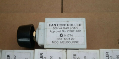 Fan Controller Mechanism 250VAC 500VA Max Load CS01128V P/N:MC1-20 ...