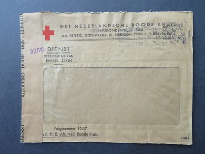 Netherlands WWII POW Censored Red Cross Cover - Z8056 | eBay
