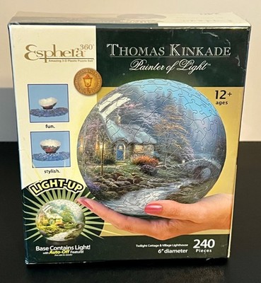 Sealed ~ Thomas Kinkade Painter of Light ~ 240 PC Puzzle ~ Light Up ...