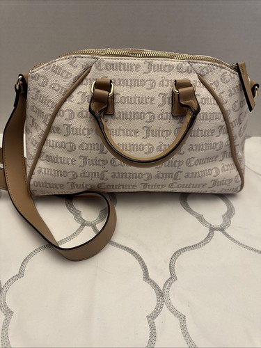 Juicy Couture Eastside Westside Satchel White Pecan Purse Crossbody | eBay