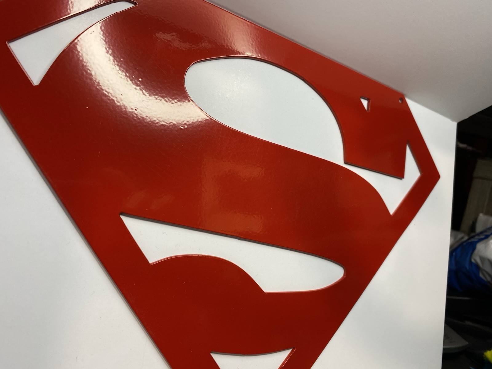 SUPERMAN - Personalized CNC Metal Sign / RED Powder Coat / 14ga ...