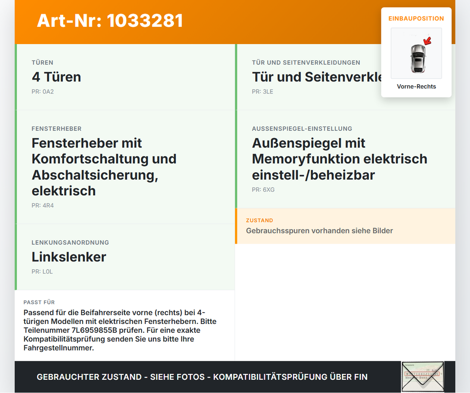 Fensterheberschalter Schalter Vo Re für VW Golf Plus 5M 08-14 ...