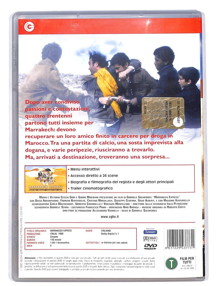marrakech express dvd film salvatores abatantuono bentivoglio commedia nuovo | eBay