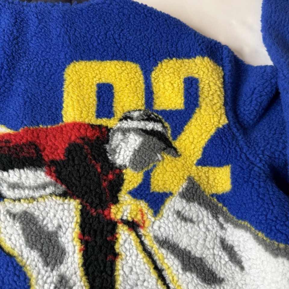 Polo Ralph Lauren Ski 92 Blue Pile Sherpa Fleece Full Zip Jacket Mens ...