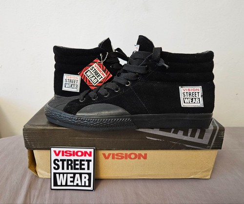 Vision Street Wear Men's Suede Hi Top Retro BLACK Shoes US 9 BRAND NEW ...