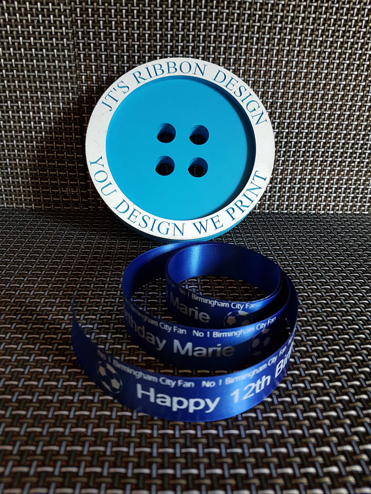 Birmingham City Ribbon Personalised No 1 FAN Cake or Gift Wrapping Any ...