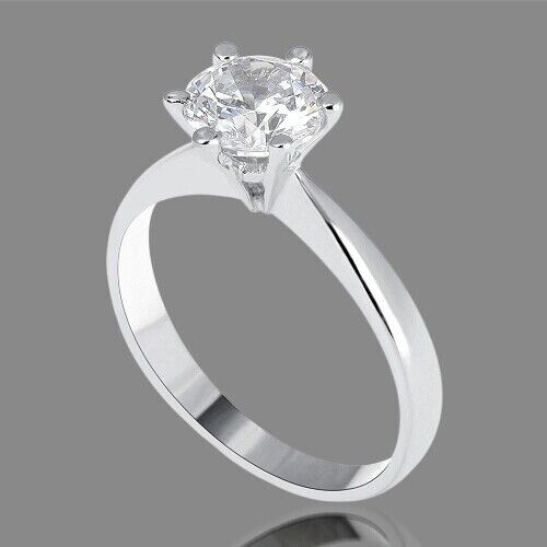 1.67CT Round Cut Lab Created Diamond Solitaire Engagement Ring 14K ...