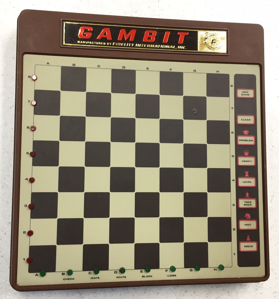 Fidelity Gambit Electronic Chess Challenger Vintage Computer Game 6084 ...