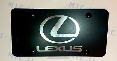 Laser Engraved Etched Lexus F Sport Stainless Steel Black Front Vanity ...