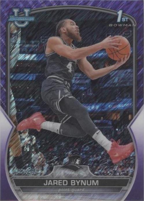 2022-23 Bowman University Chrome - Jared Bynum #23 Purple Shimmer ...