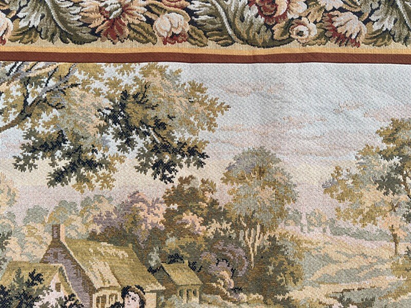 Vintage French Tapestry Medieval Pictorial Wall Decor Cozy Tapestry 3x6 ...