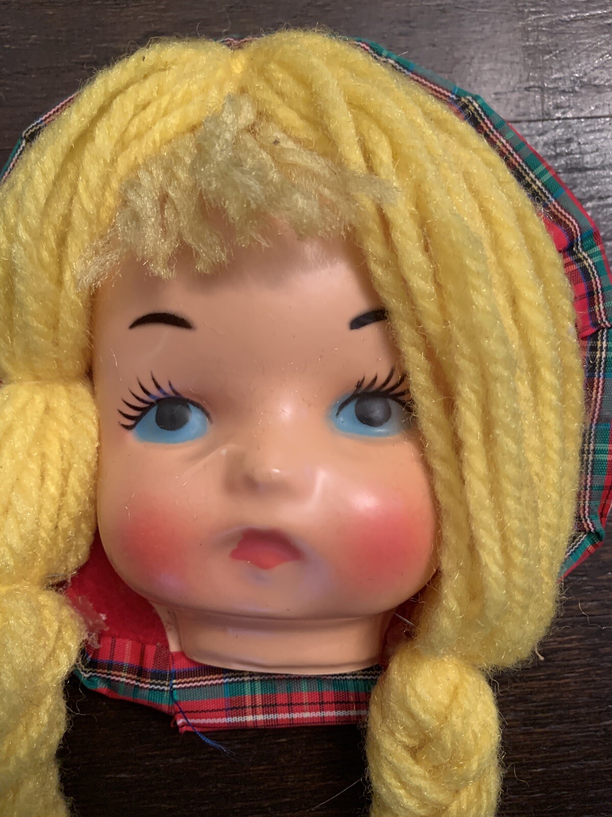 Vintage Celluloid Plastic Craft Doll Face Yarn Crafts | eBay