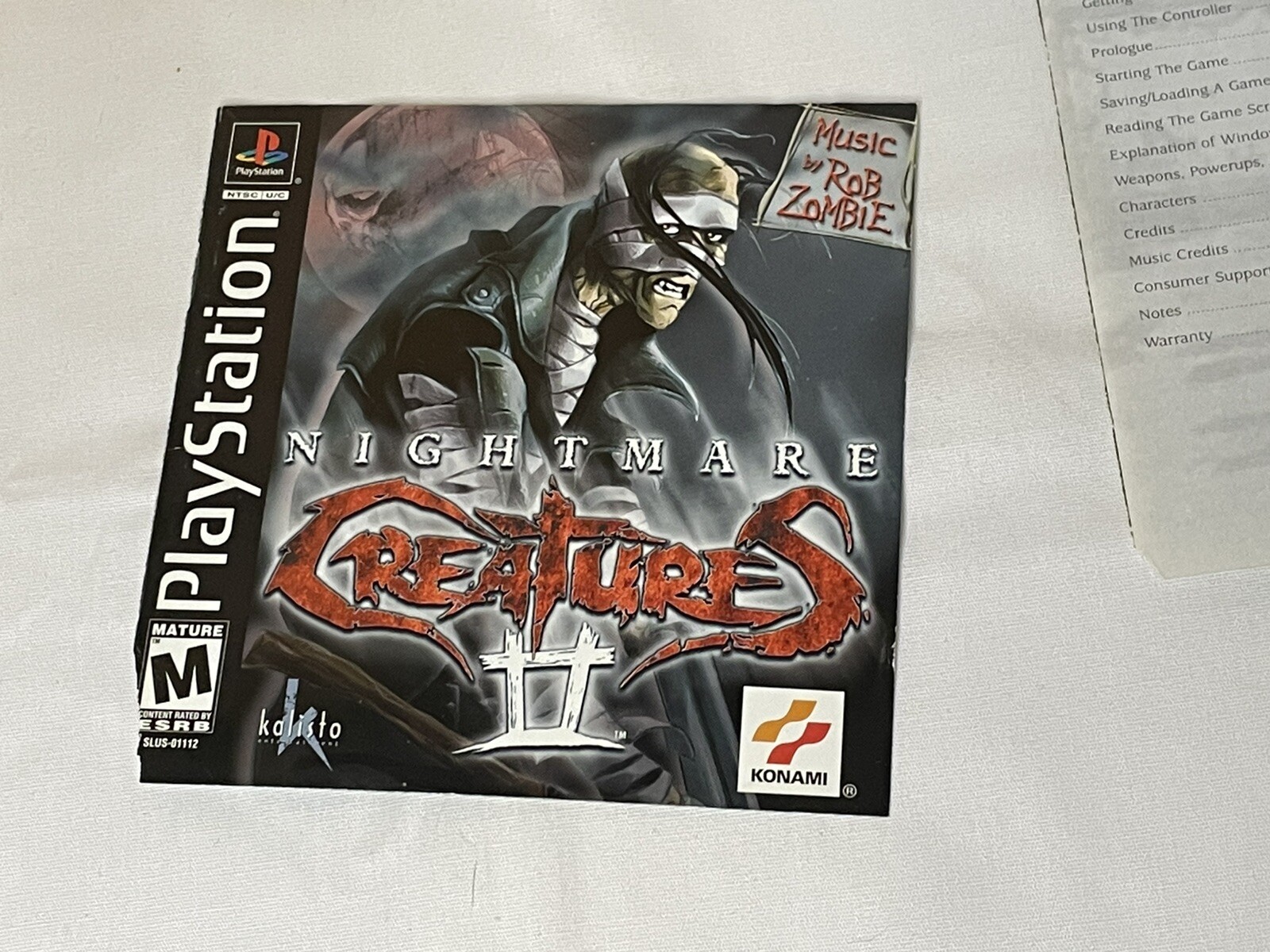 Nightmare Creatures II 2 (PlayStation 1 PS1, 2000) Disc & Manual ...