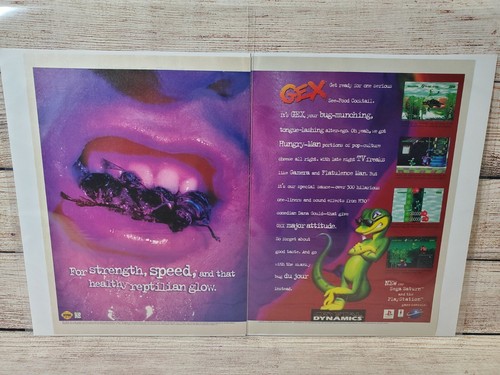 Gex Playstation 1 PS1 Sega Saturn 3DO Magazine Promo Promotional Print ...