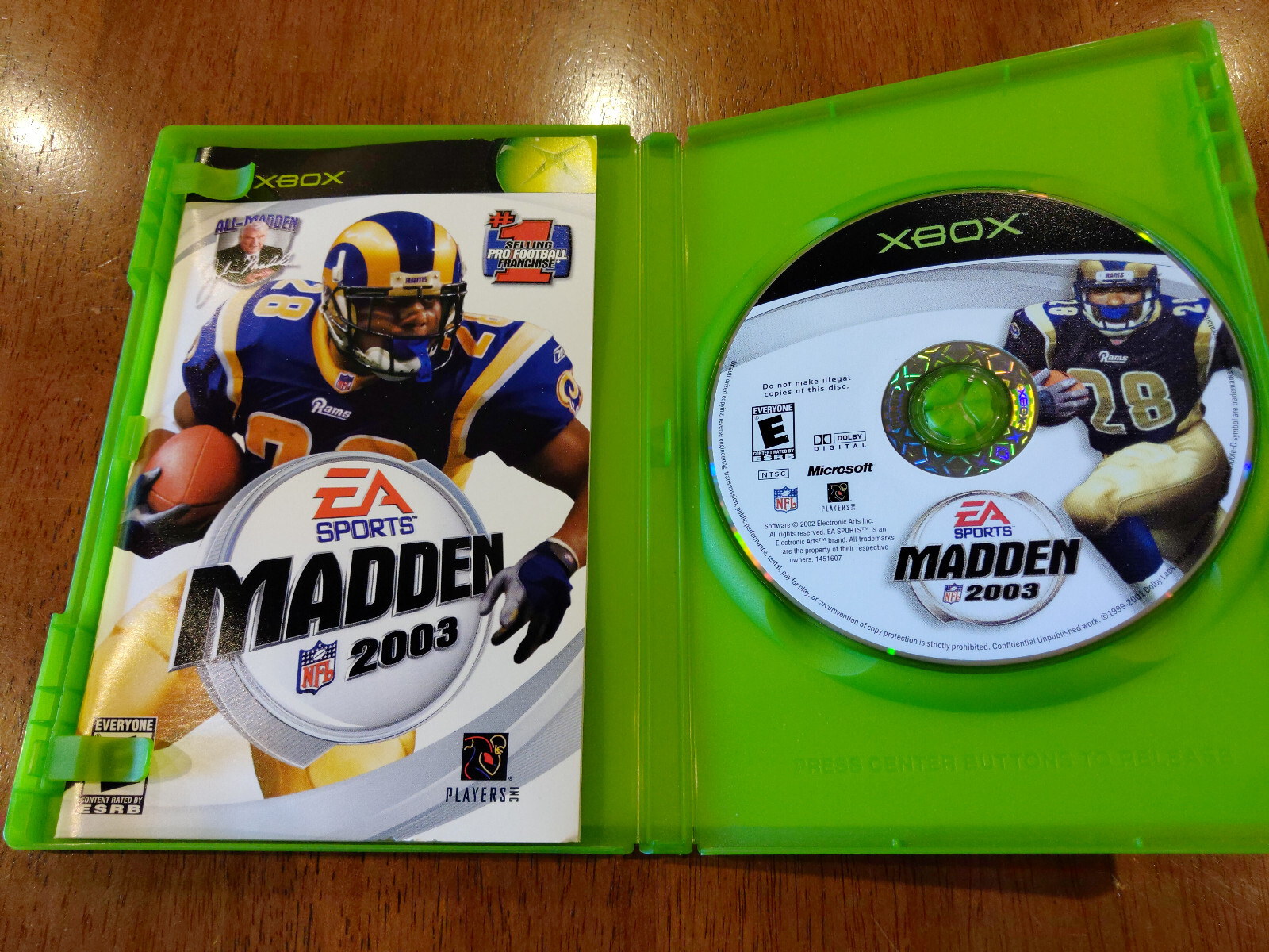 Madden 2003 (Xbox 2002) DISC NEAR MINT, VERY GOOD, W/MANUAL! MAIL ...