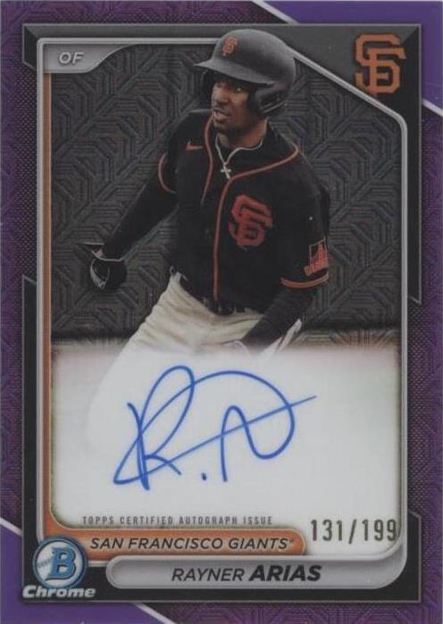 2024 Bowman - Chrome Prospect Mega Box Autographs Rayner Arias #BMA-RA ...