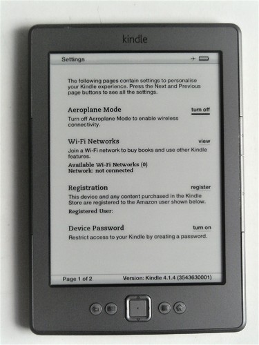 Amazon Kindle 4th Generation, Wi-Fi, 6 inch Ebook Reader - Graphite for ...