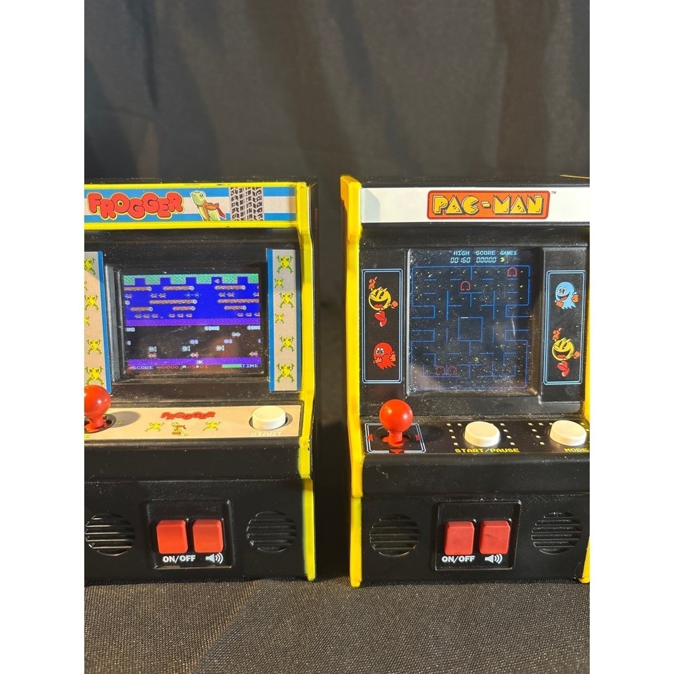 Retro Mini Arcade Game Pac Man Frogger Handheld Electronic Games Lot | eBay