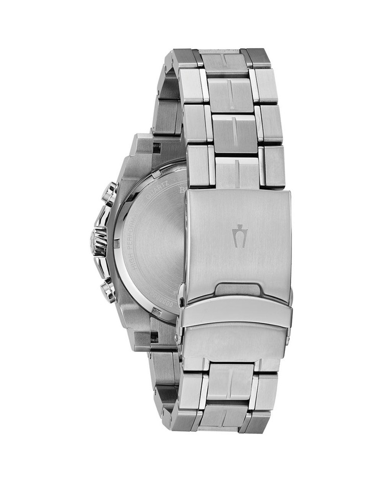 Bulova Icon Precisionist Men's Chronograph Black Blue Dial Watch 98B316 ...