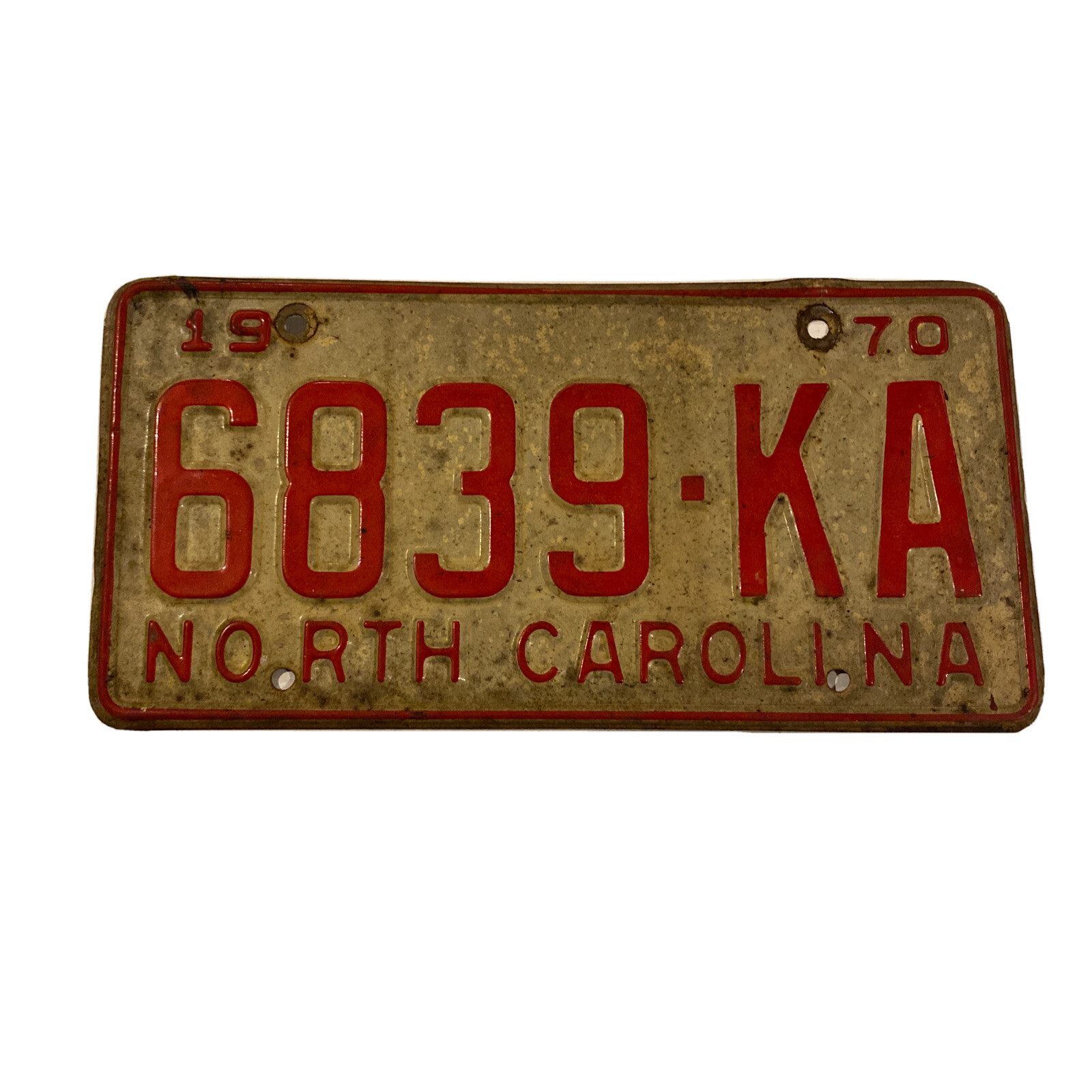 1970 north carolina license plate 6839-KA. Vintage | eBay