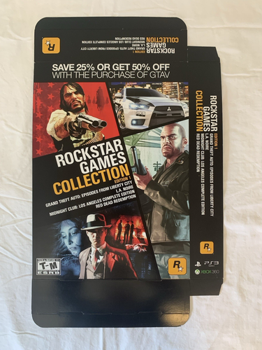 Rockstar Games Collection Edition 1 GameStop Promo Display Box GTA RDR ...