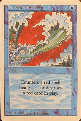 Blue Elemental Blast - Blue - Revised 3rd Ed. MTG Magic the Gathering ...