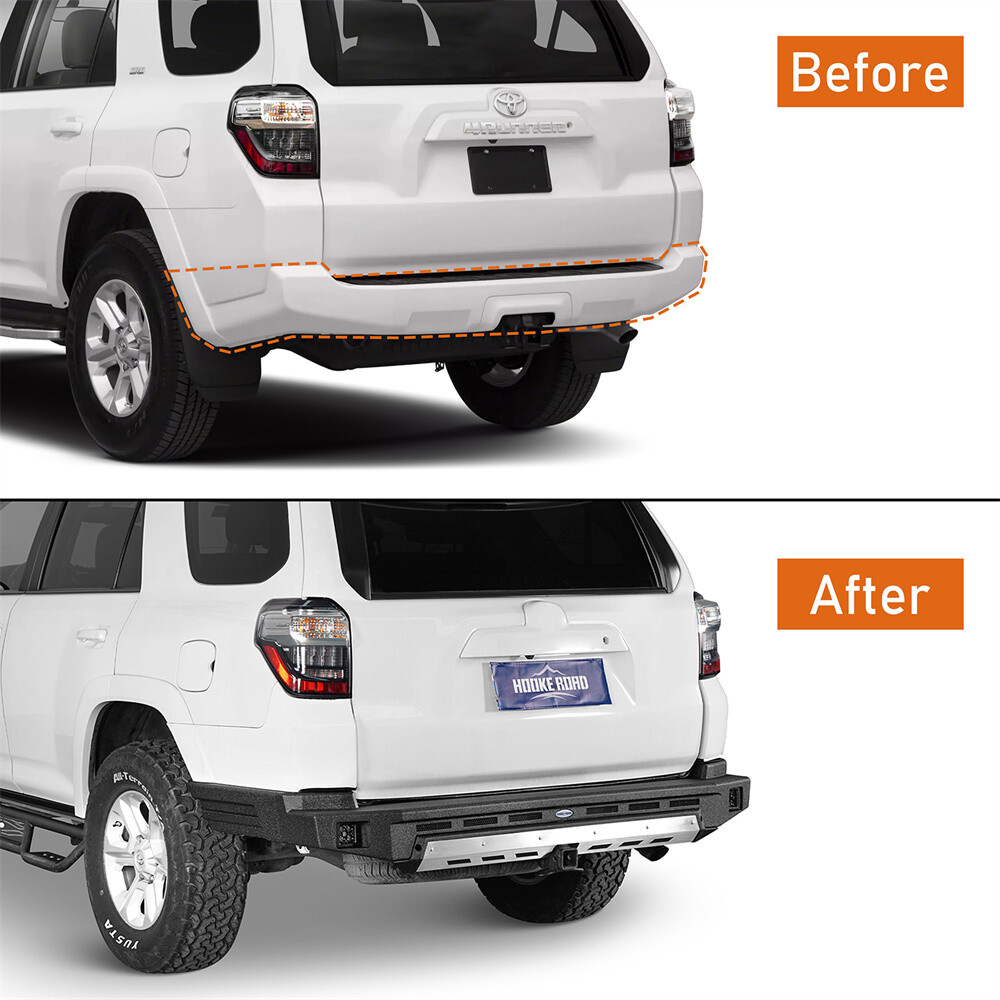 Front Bumper w/ Winch Plate or Rear Back Bumper Fit 2014-2024 Toyota ...