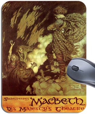 Shakespeare Macbeth Mouse Mat. His Majesty's Theatre Mousepad. Witches ...