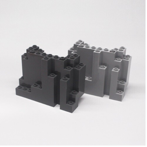 Rockery Mound Rock MOC Parts for Lego Sets Castle Garden Building Block ...