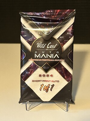 2024 Wild Card Auto Mania American Football 1/1 Single Pack 1 AUTO 1/1 ...