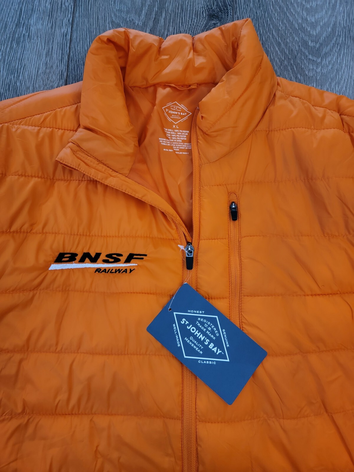 NEW Railroad Winter Jacket BNSF Rail Buff Fan Train St. John's Bay XL ...