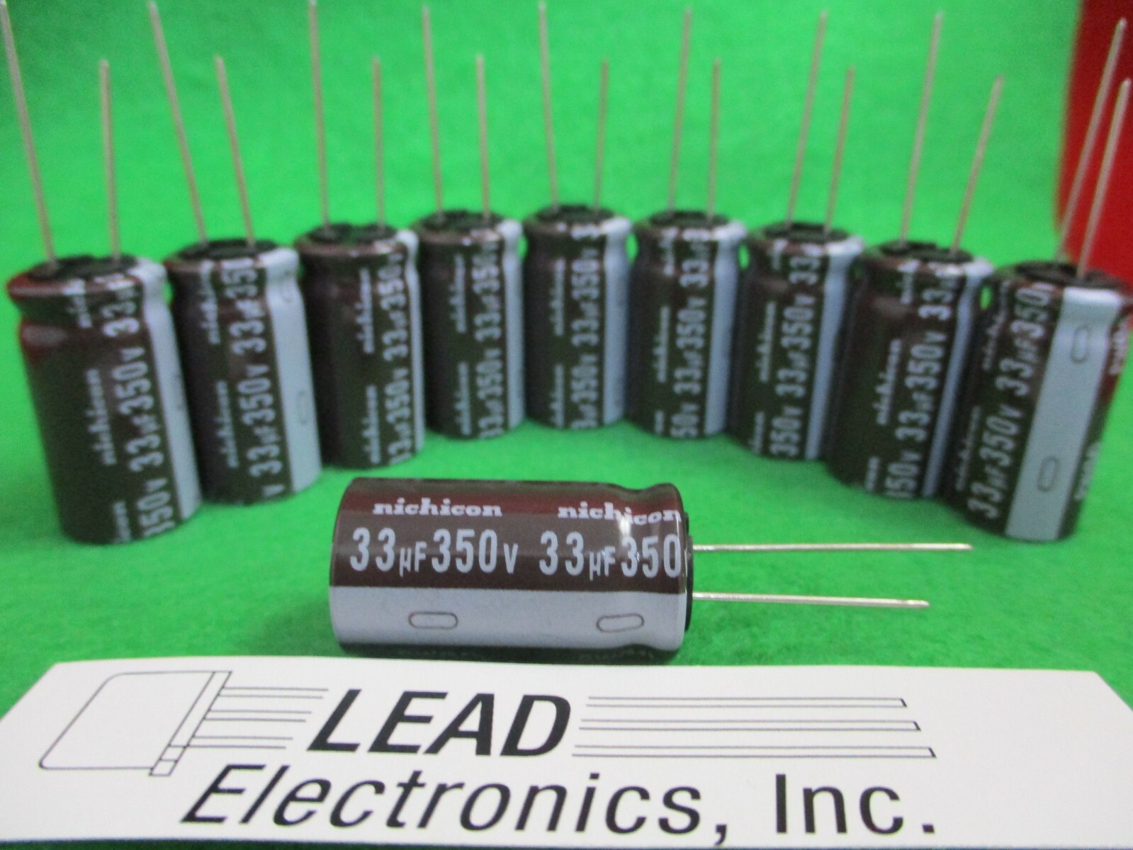 QTY10 NICHICON 33UF 350-VOLT RADIAL 105-DEG LOW-ESR UPW2V330MHD 33UF ...