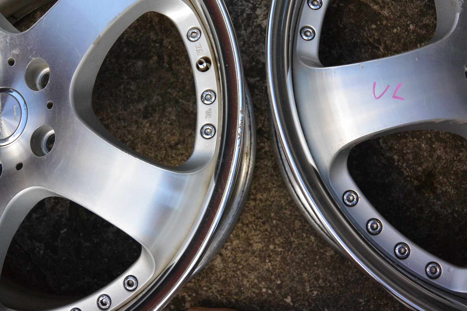 JDM 18" Work Euroline 5spoke wheels for civic alphard tsx rsx Harrier ...