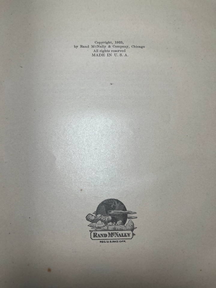 1925 "Copper" MISSISSIPPI State Map fm 1925 Rand-McNally Atlas SEE ...