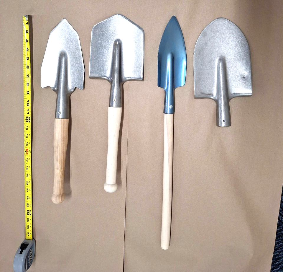 100% Titanium Lightweight Large Shovel Durable Sharp Edges Solid Wood ...
