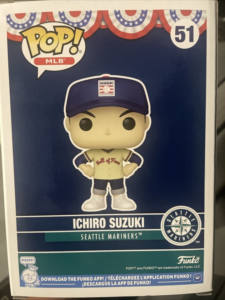 2025 Ichiro Suzuki Hall of Fame Seattle Mariners Funko Pop SGA 8/5 T ...
