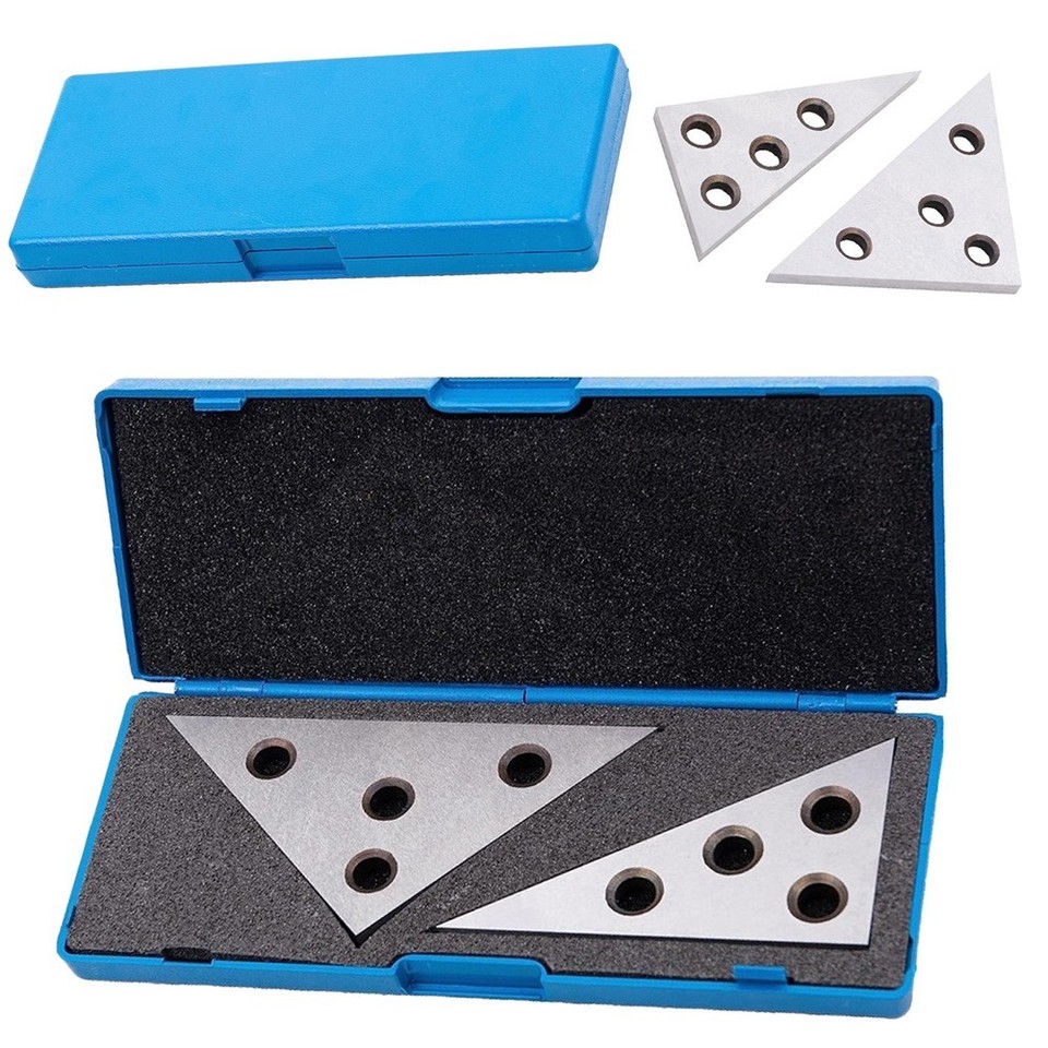Premium Angle Block Gauge Kit 2 Solid Angle Plates 45/45/90 & 30/60/90 ...