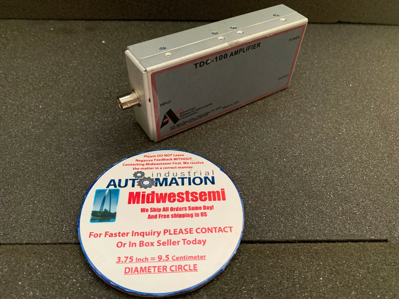 ADVANCED RESEARCH INSTRUMENTS TDC-100 TRANSIMPEDANCE AMPLIFIER 100MHZ ...